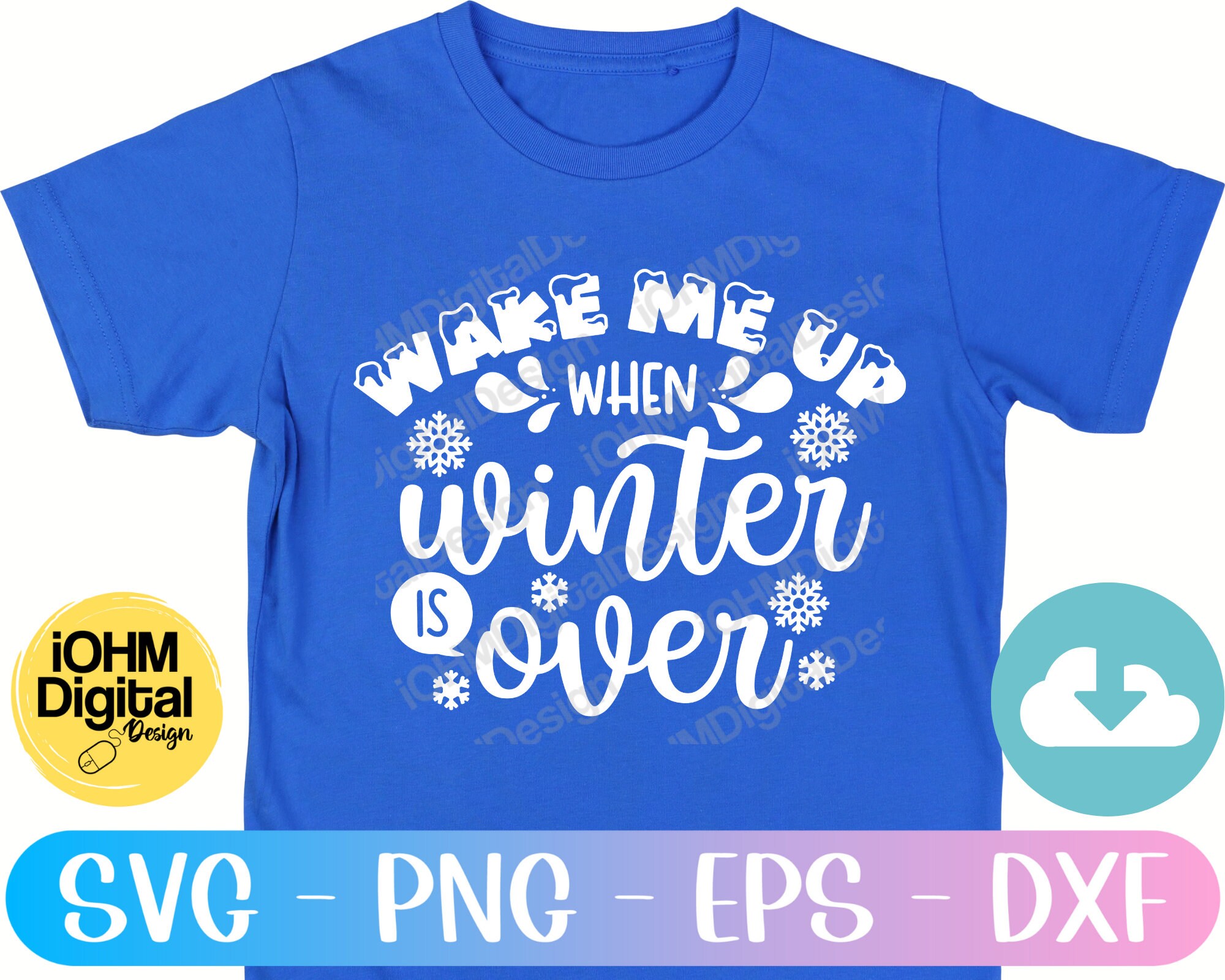 Wake Me up When Winter is Over Svg Png Eps Dxf Cut File | Etsy