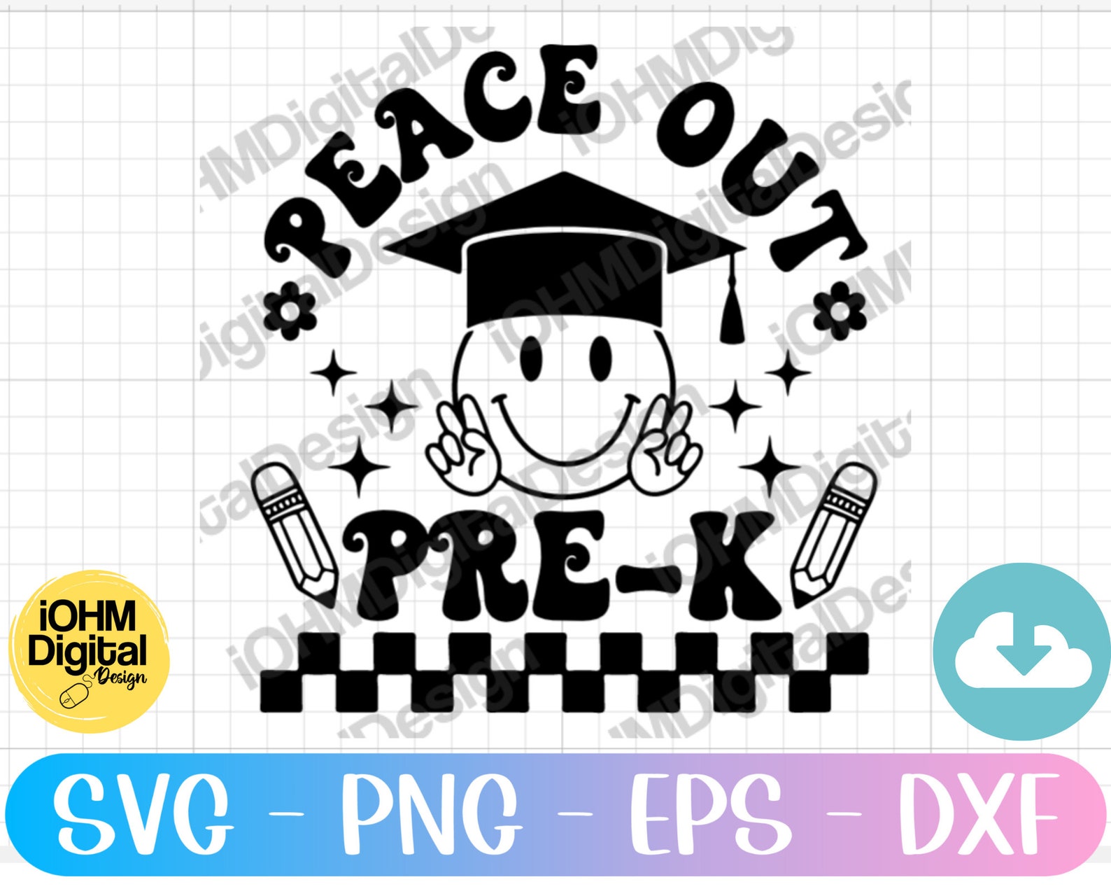 Peace Out Pre-k Svg Png Eps Dxf Cut File Graduation Shirt Svg Peace Out ...