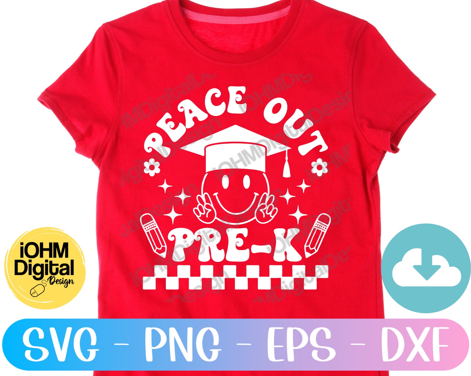 Peace Out Pre-k Svg Png Eps Dxf Cut File Graduation Shirt Svg Peace Out ...
