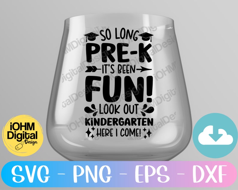 So Long Prek It's Been Fun Look Out Kindergarten Here I | Etsy