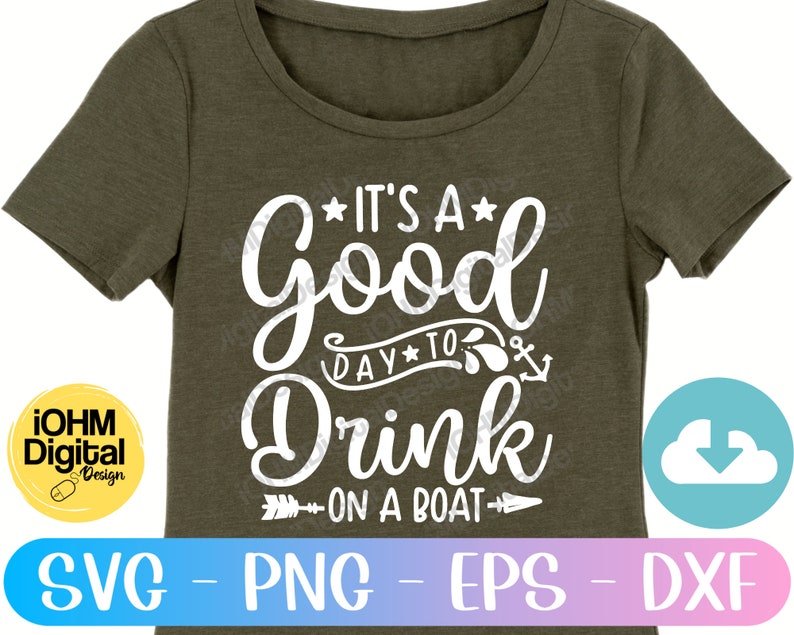 Drink on A Boat SVG: Summer Lake Life Cut File (digital Download) - Etsy
