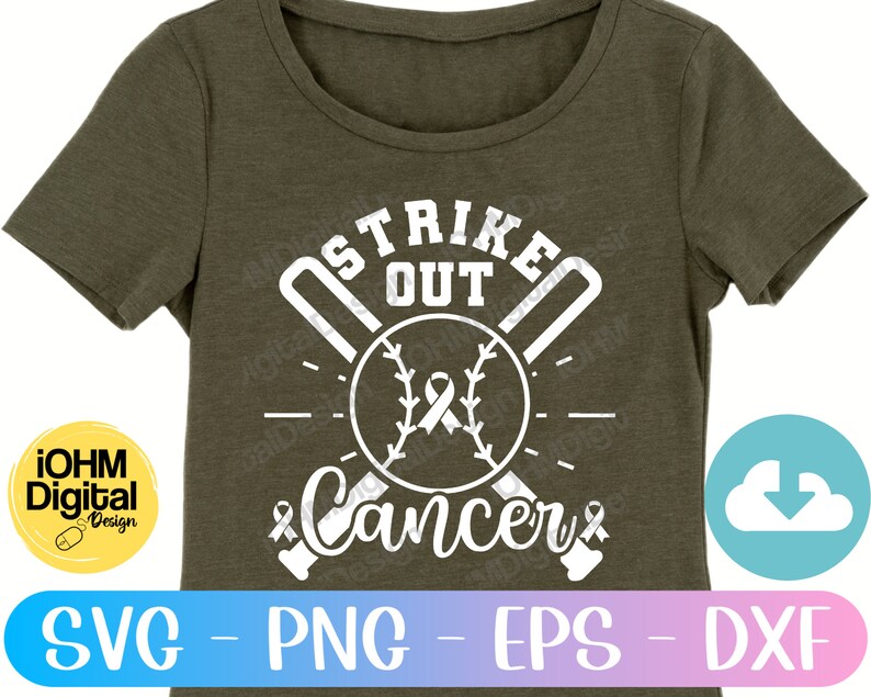 Strike Out Cancer Svg Png Eps Dxf Cut File Cancer Survivor - Etsy
