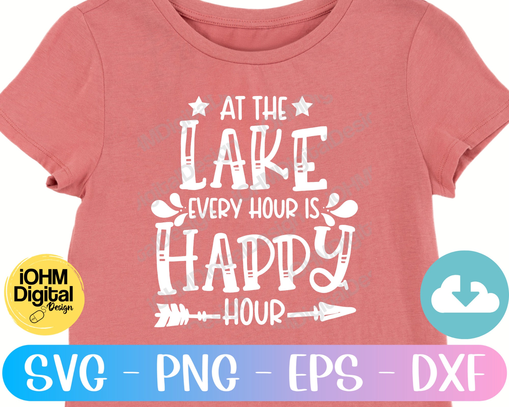 At the Lake Happy Hour SVG: Family Reunion Trip Cut File (digital ...