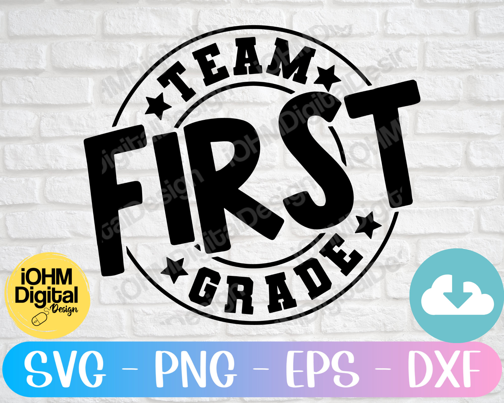 Team First Grade Svg Png Eps Dxf Cut File Back to School Svg - Etsy