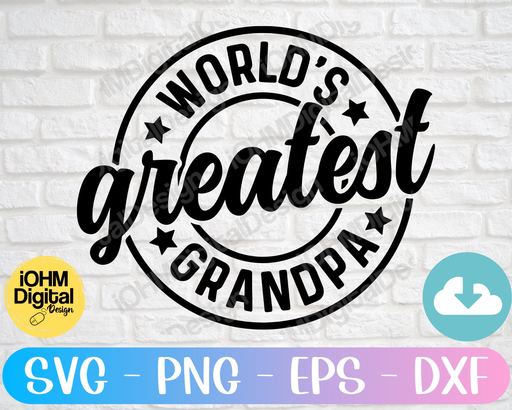 World's Greatest Grandpa Svg Png Eps Dxf Cut File Funny | Etsy