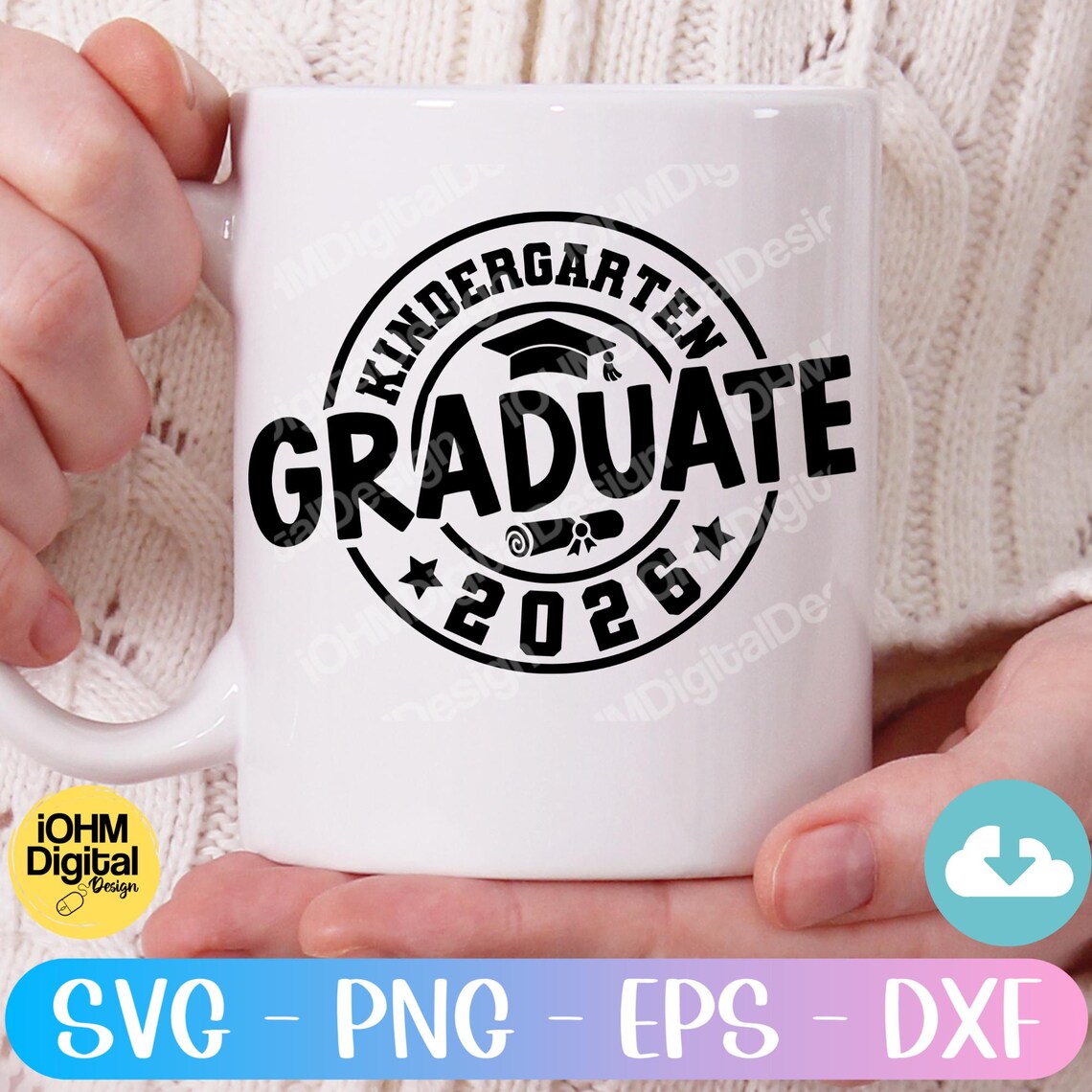 Kindergarten Graduate 2026 SVG: Last Day of School Cut File (digital ...