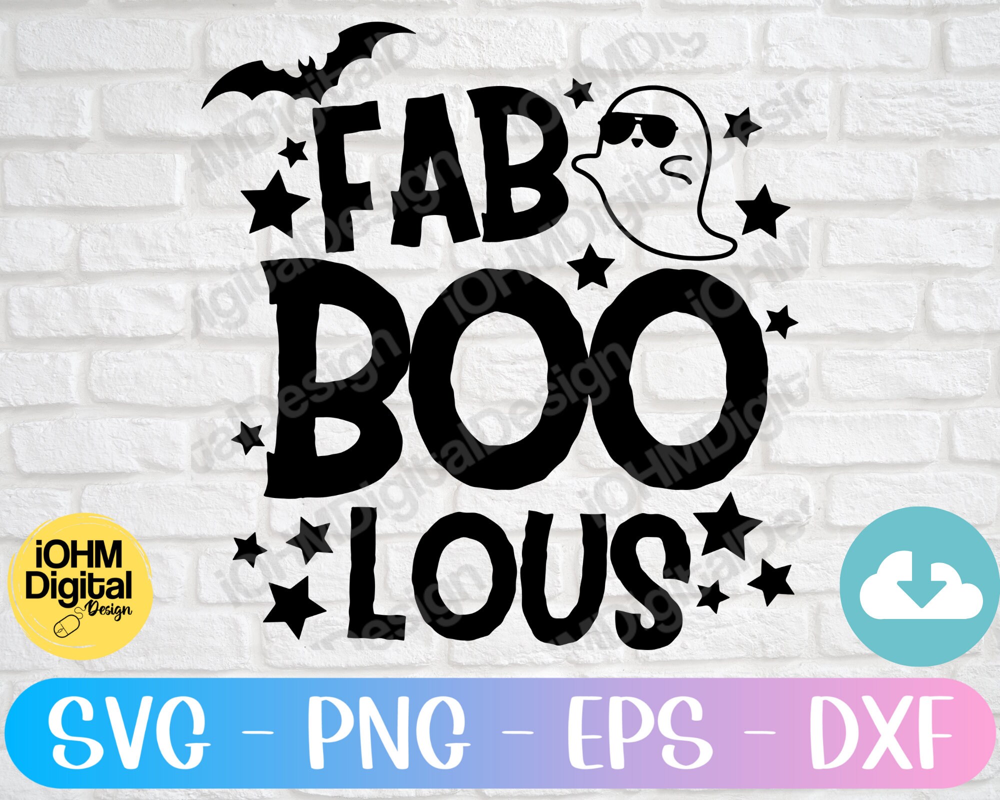 Fab Boo Lous Svg Png Eps Dxf Cut File Spooky Svg Faboolous | Etsy