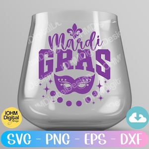 Retro Mardi Gras Mask SVG: Fleur De Lis, Louisiana Cut File (digital ...