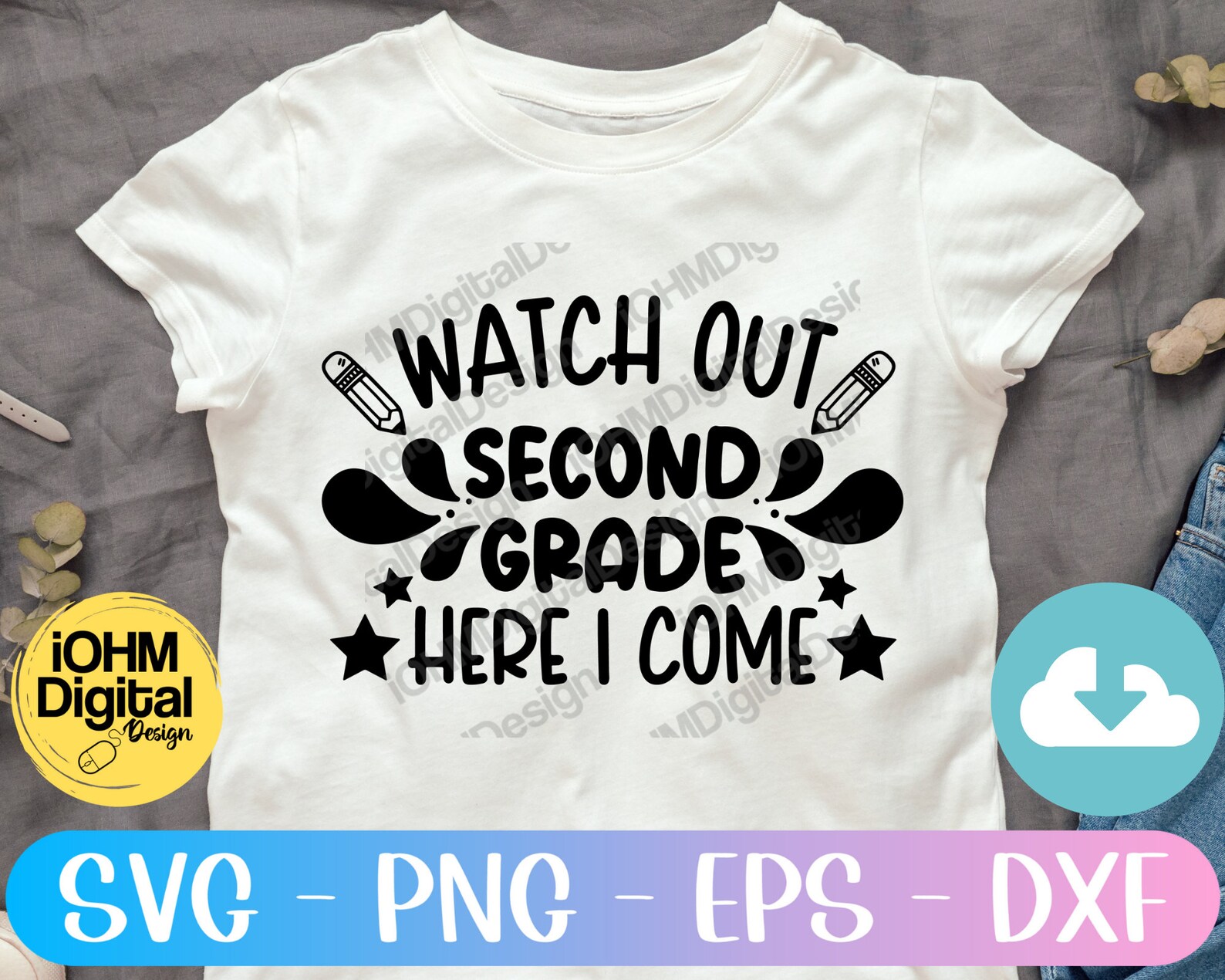 Watch Out Second Grade Here I Come Svg Png Eps Dxf Cut File - Etsy