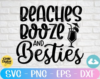 Beach Booze and Buddies Svg - Etsy