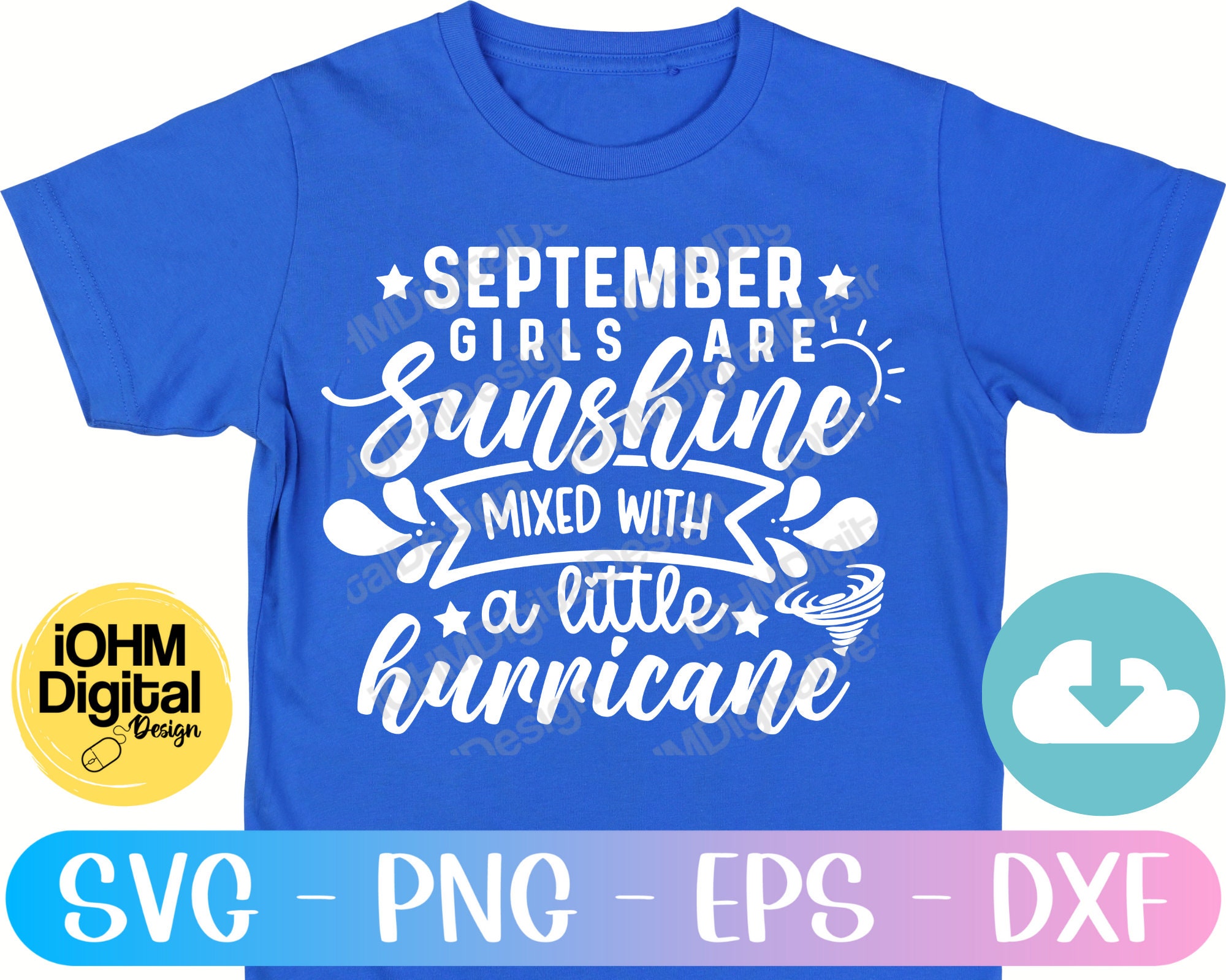 September Girls Are Sunshine Mixed With A Little Hurricane Svg | Etsy