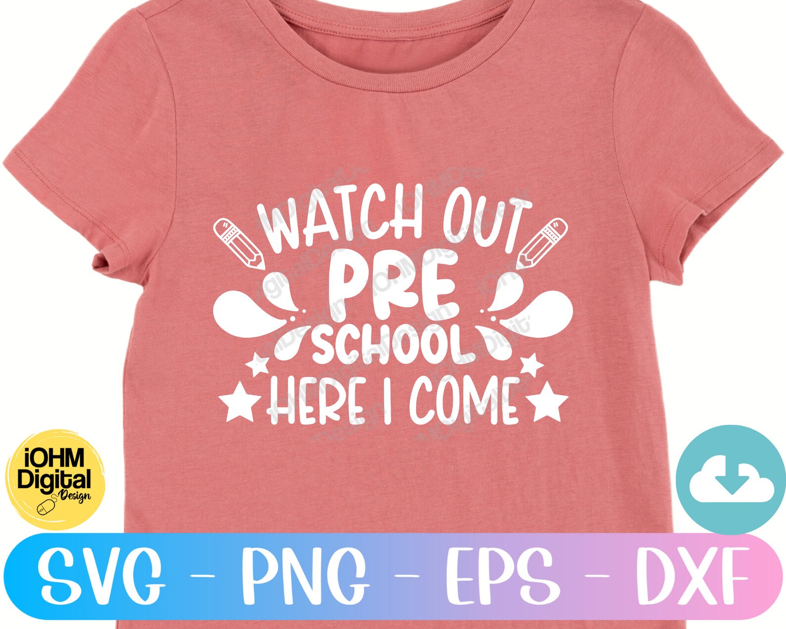 Watch Out Pre School Here I Come Svg Png Eps Dxf Cut File | Etsy