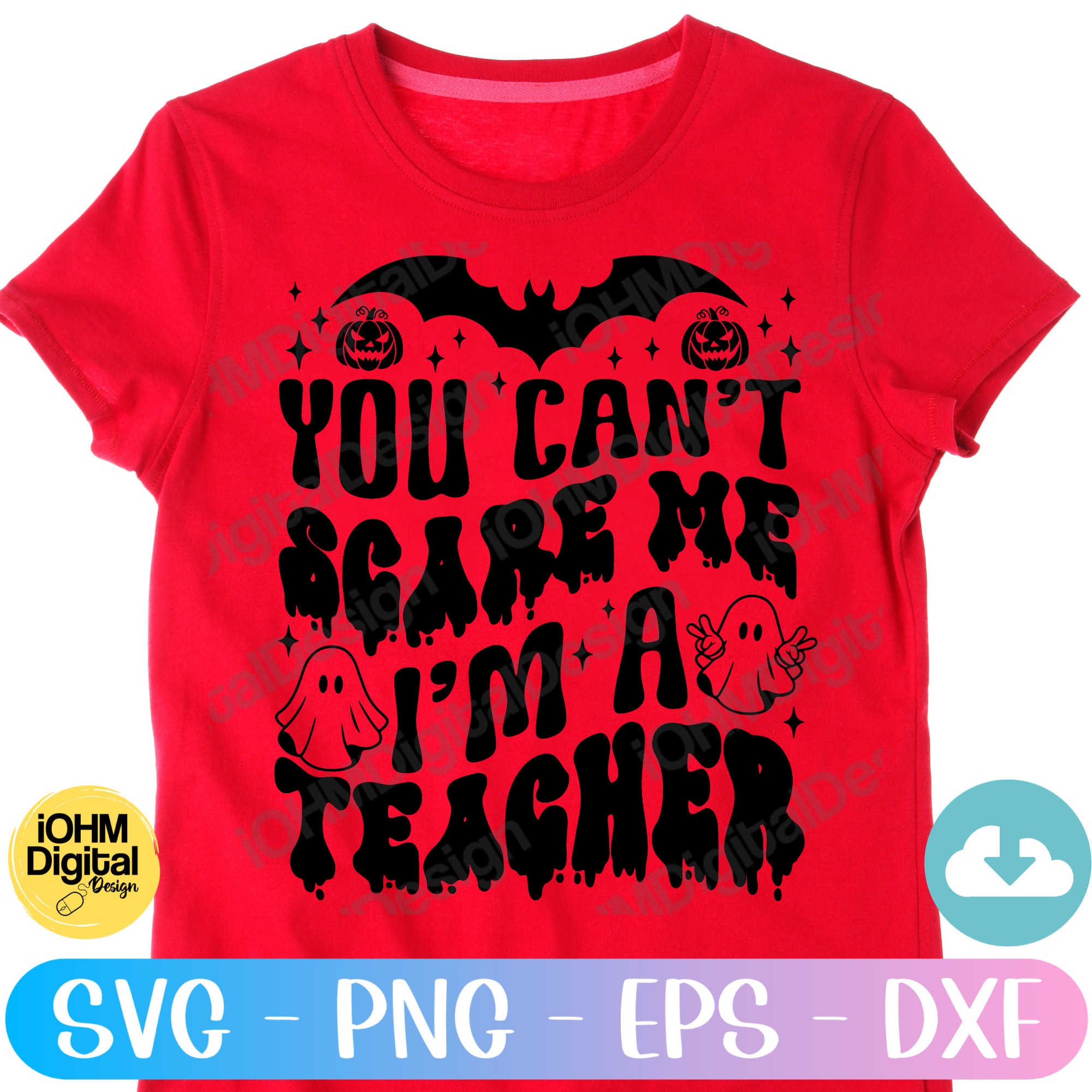 Teacher Halloween Ghost SVG: Funny Retro Design (digital Download) - Etsy