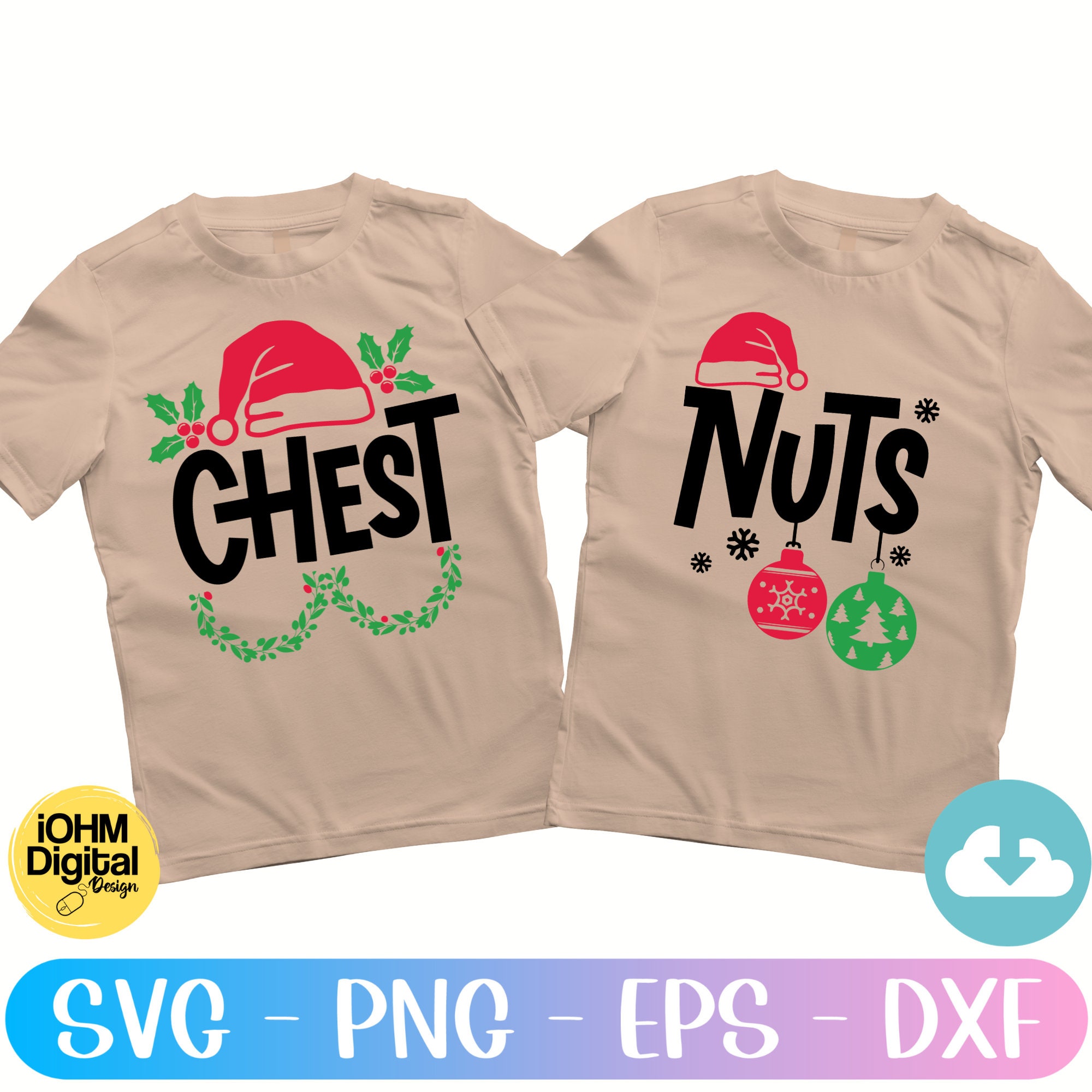 Chest Nuts Christmas SVG: Funny Couple Shirts Design (digital Download ...