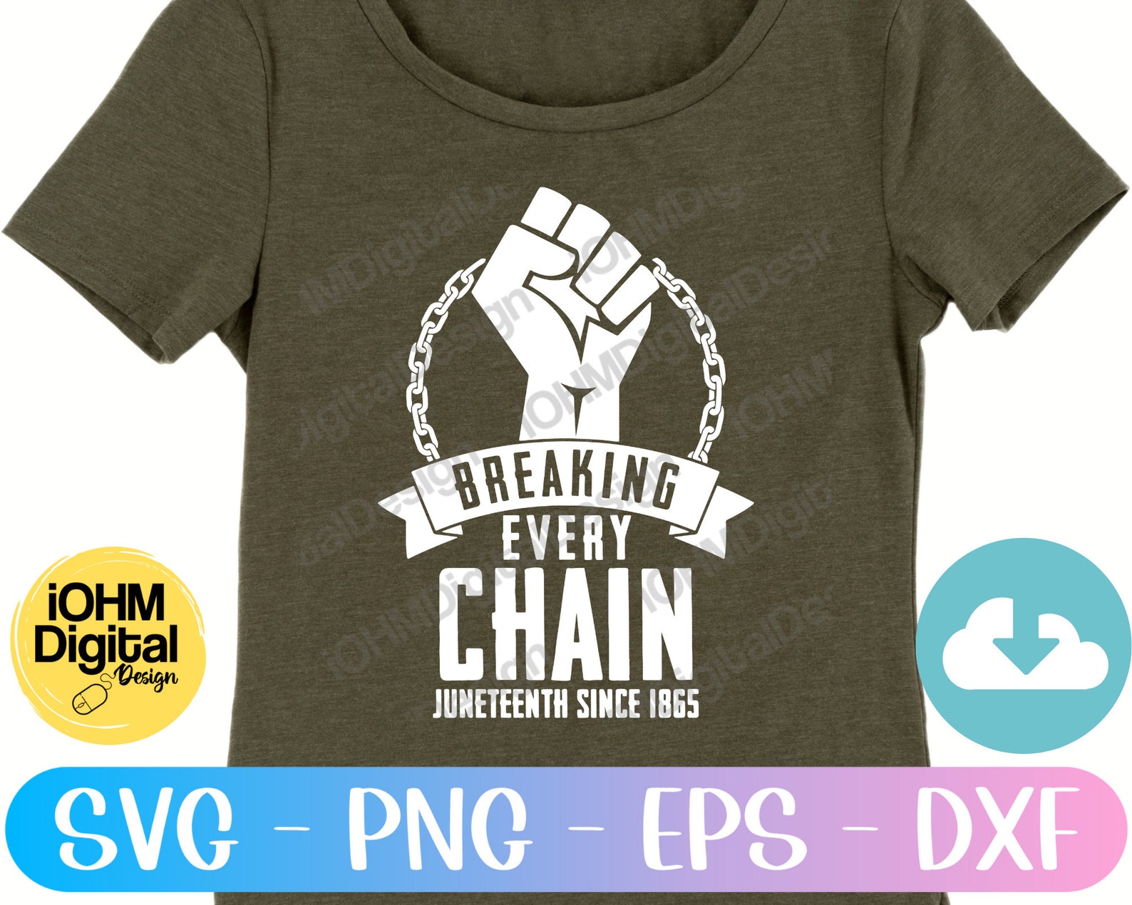 Breaking Every Chain Juneteenth 1865 Svg Png Eps Dxf Cut File - Etsy