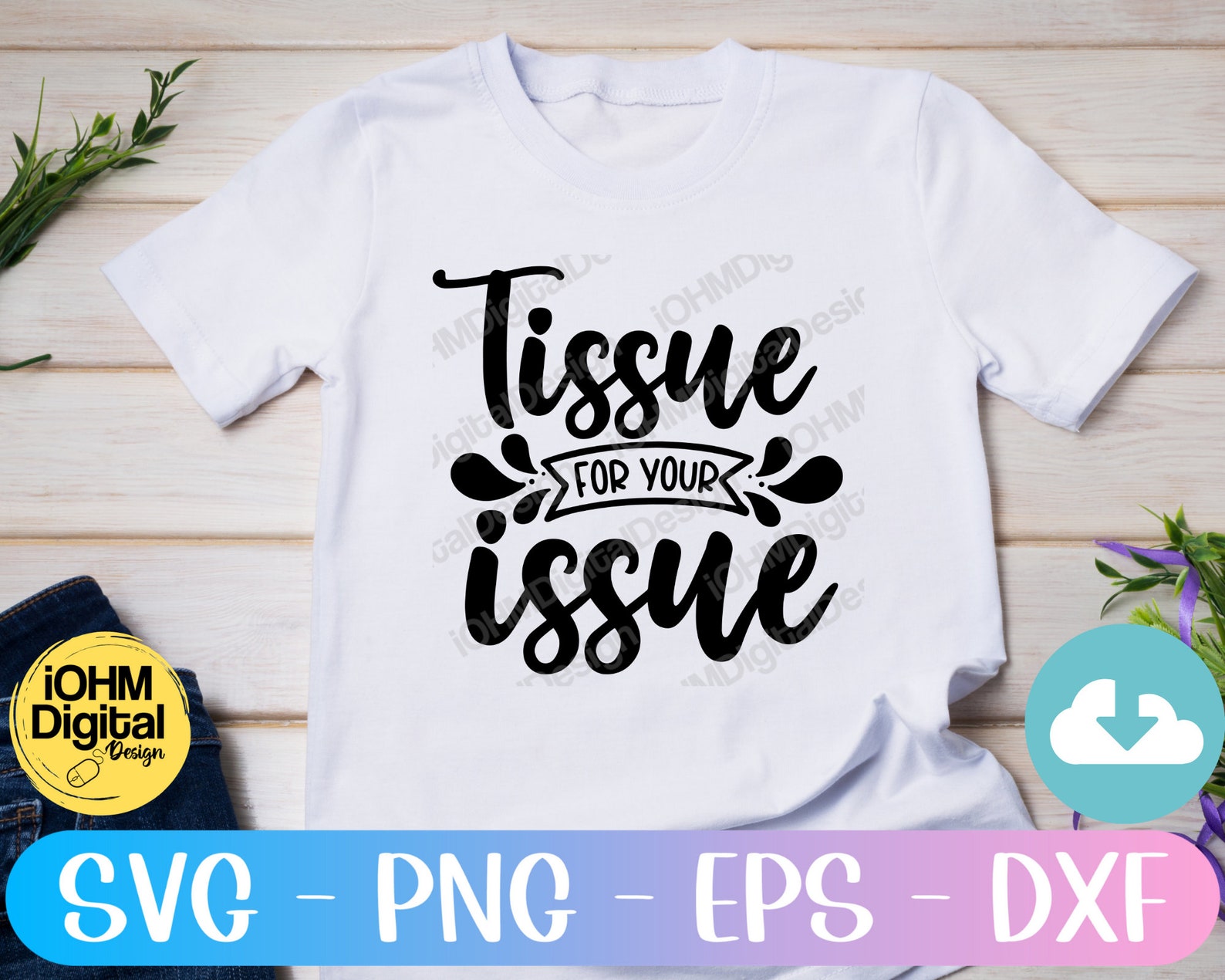 Tissue for Your Issue Svg Png Eps Dxf Cut File Mason Jar | Etsy