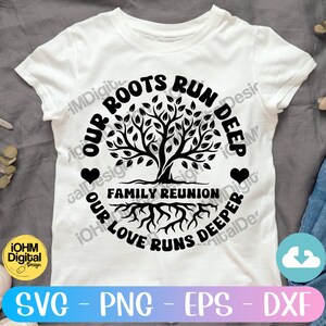 Family Reunion SVG| Our Roots Run Deep Our Love Runs Deeper Svg Png Eps Dxf Cut File| Family ...