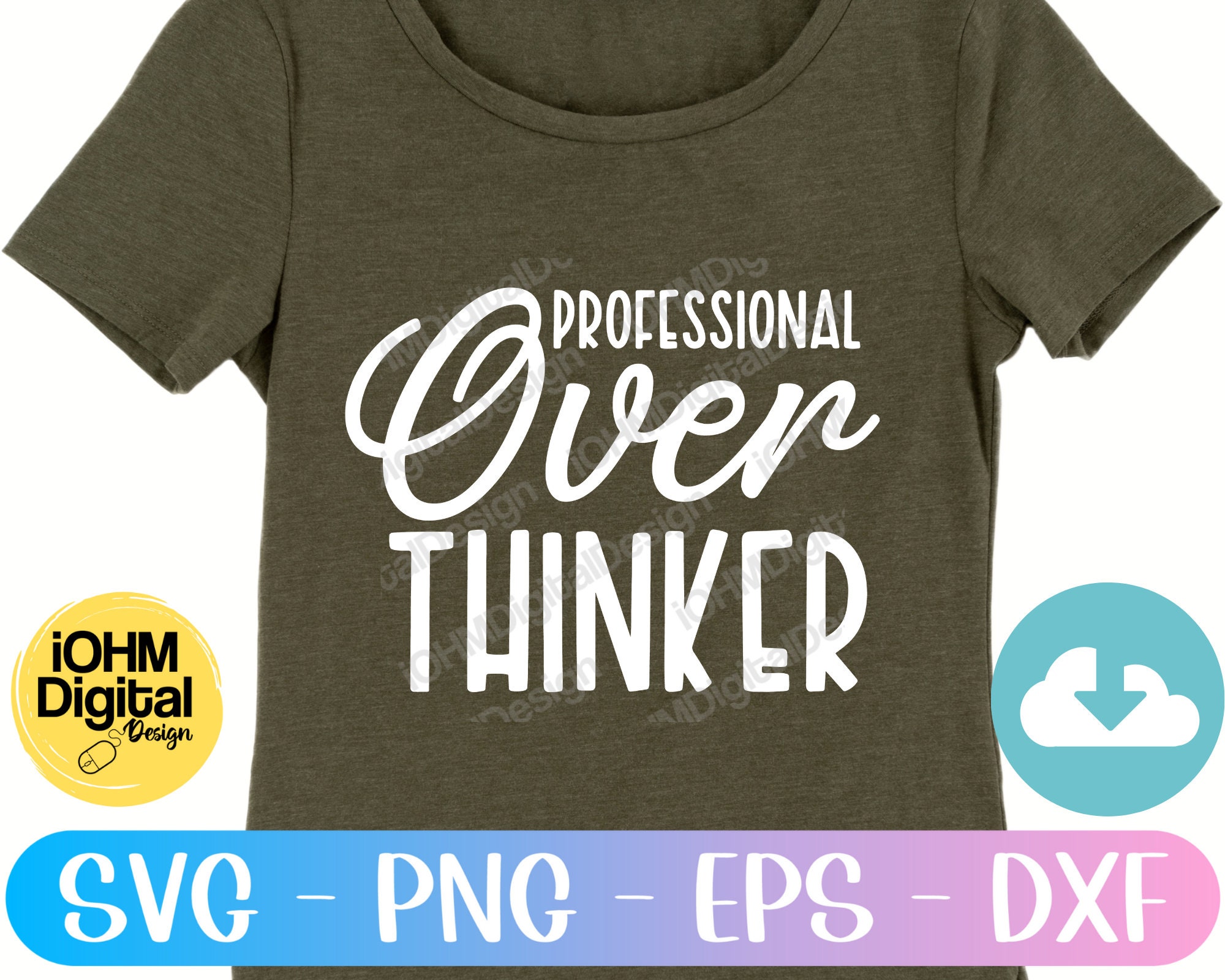 Professional Overthinker Svg Png Eps Dxf Cut File Sarcastic | Etsy