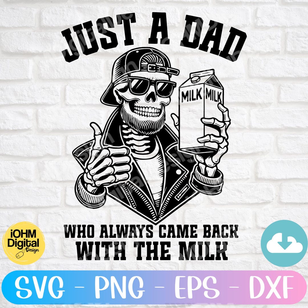 Funny Dad Skeleton SVG: Retro Father's Day Cut File (digital Download ...