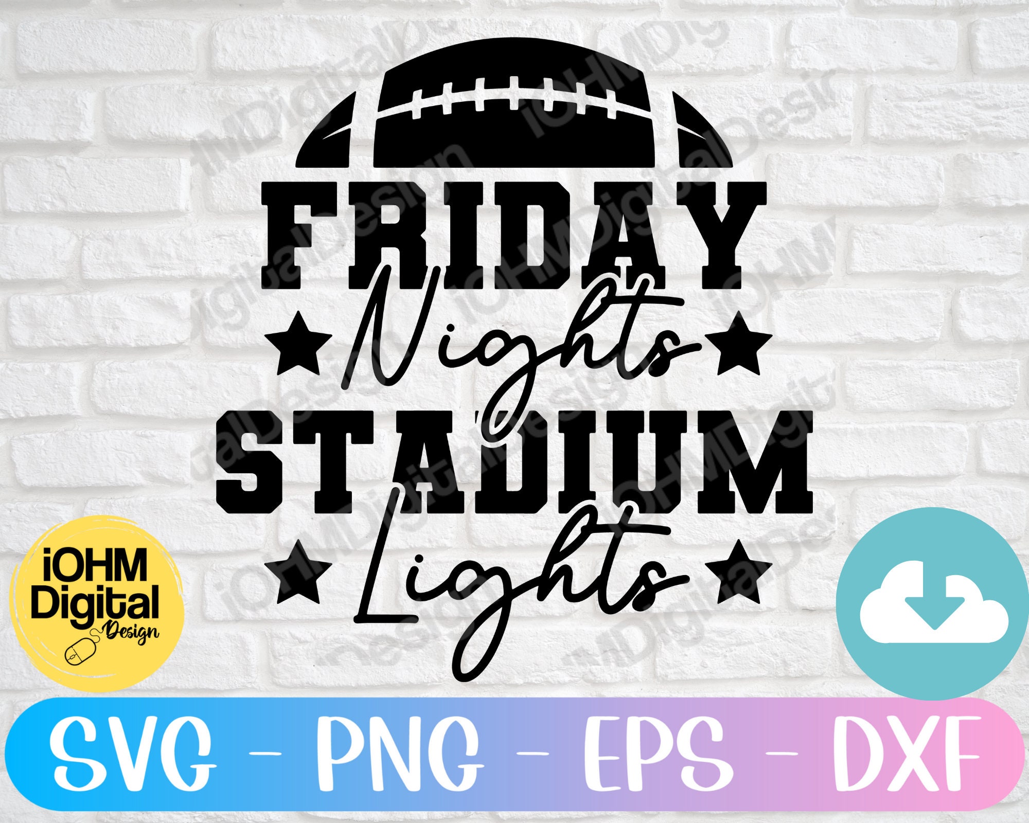 Friday Nights And Stadium Lights Svg Png Eps Dxf Cut File | Etsy