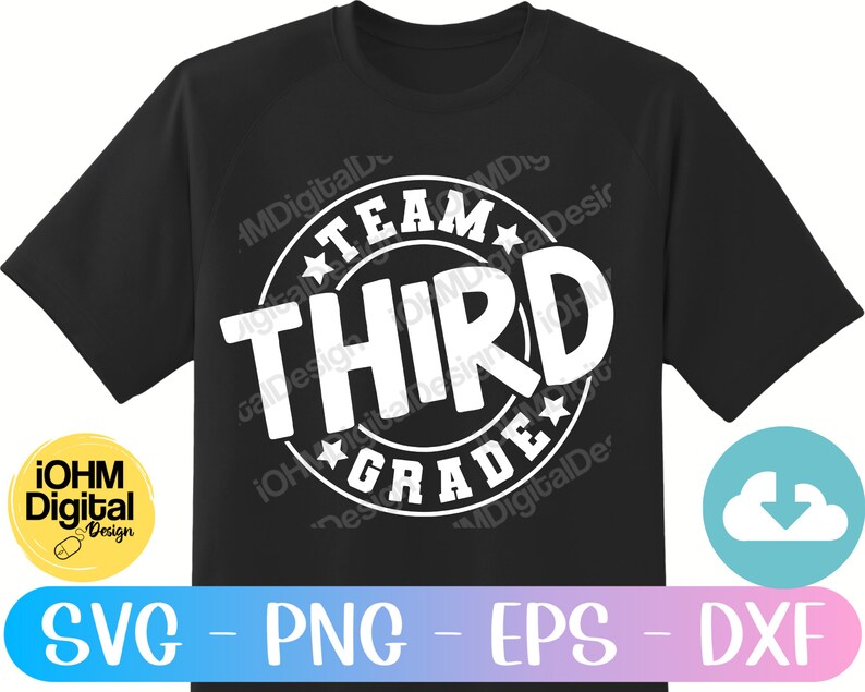 Team Third Grade Svg Png Eps Dxf Cut File Back to School Svg - Etsy