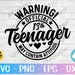 Warning Official Teenager May Contain Attitude Svg Png Eps Dxf - Etsy