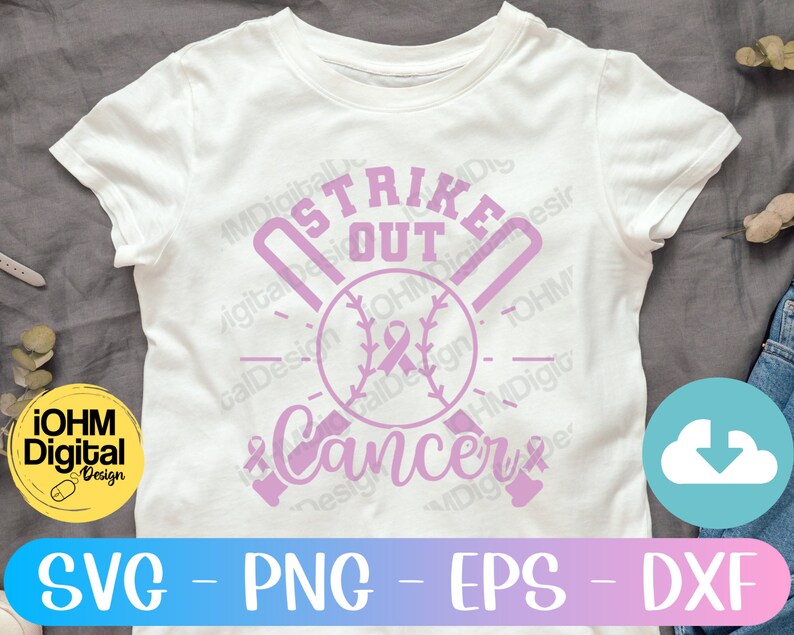 Strike Out Cancer Svg Png Eps Dxf Cut File Cancer Survivor - Etsy