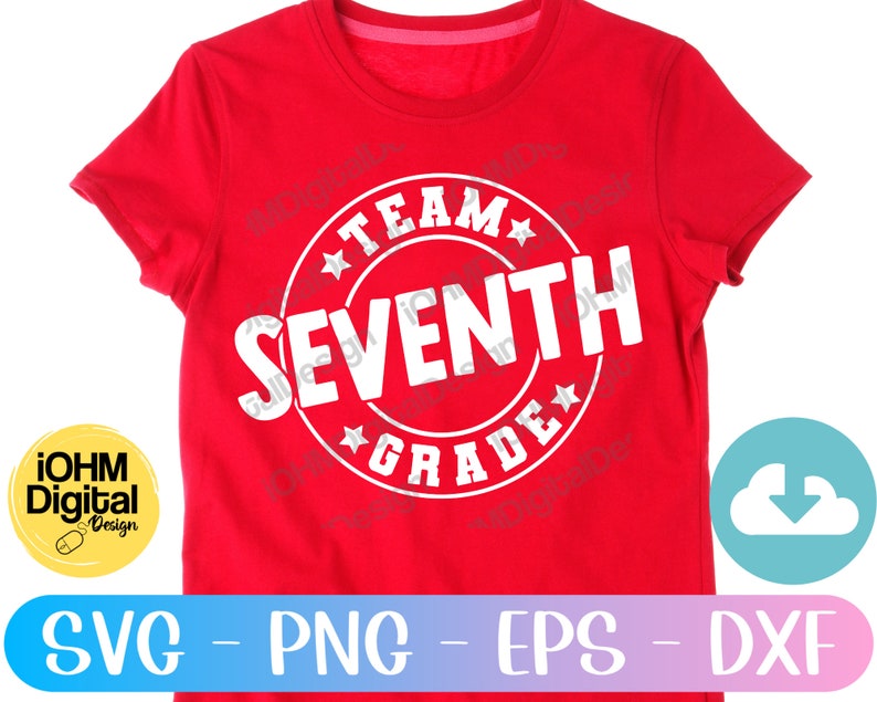 Team Seventh Grade Svg Png Eps Dxf Cut File Team 7th Grade - Etsy
