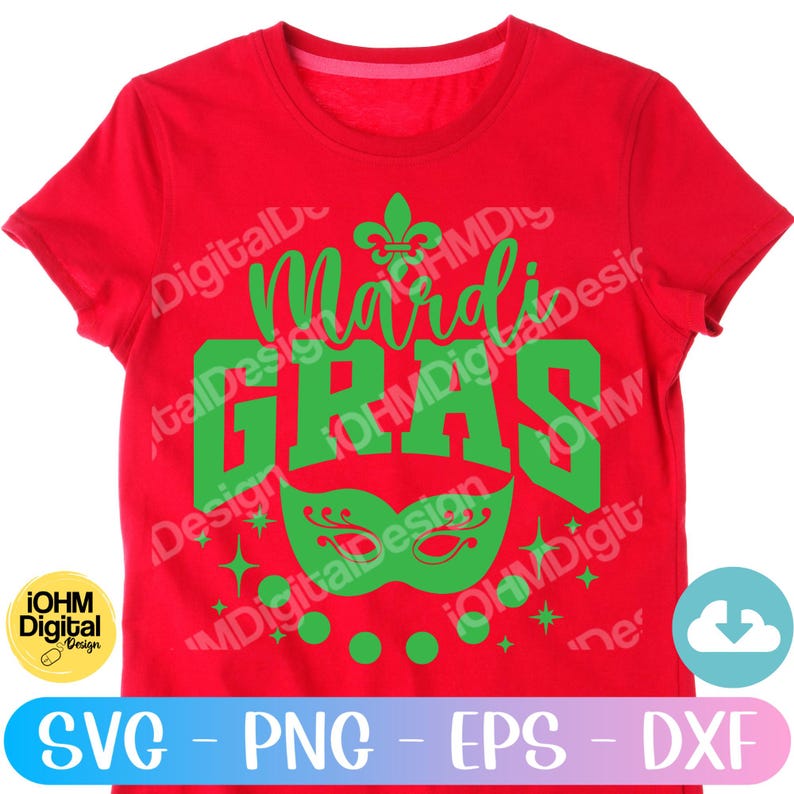 Retro Mardi Gras Mask SVG: Fleur De Lis, Louisiana Cut File (digital ...