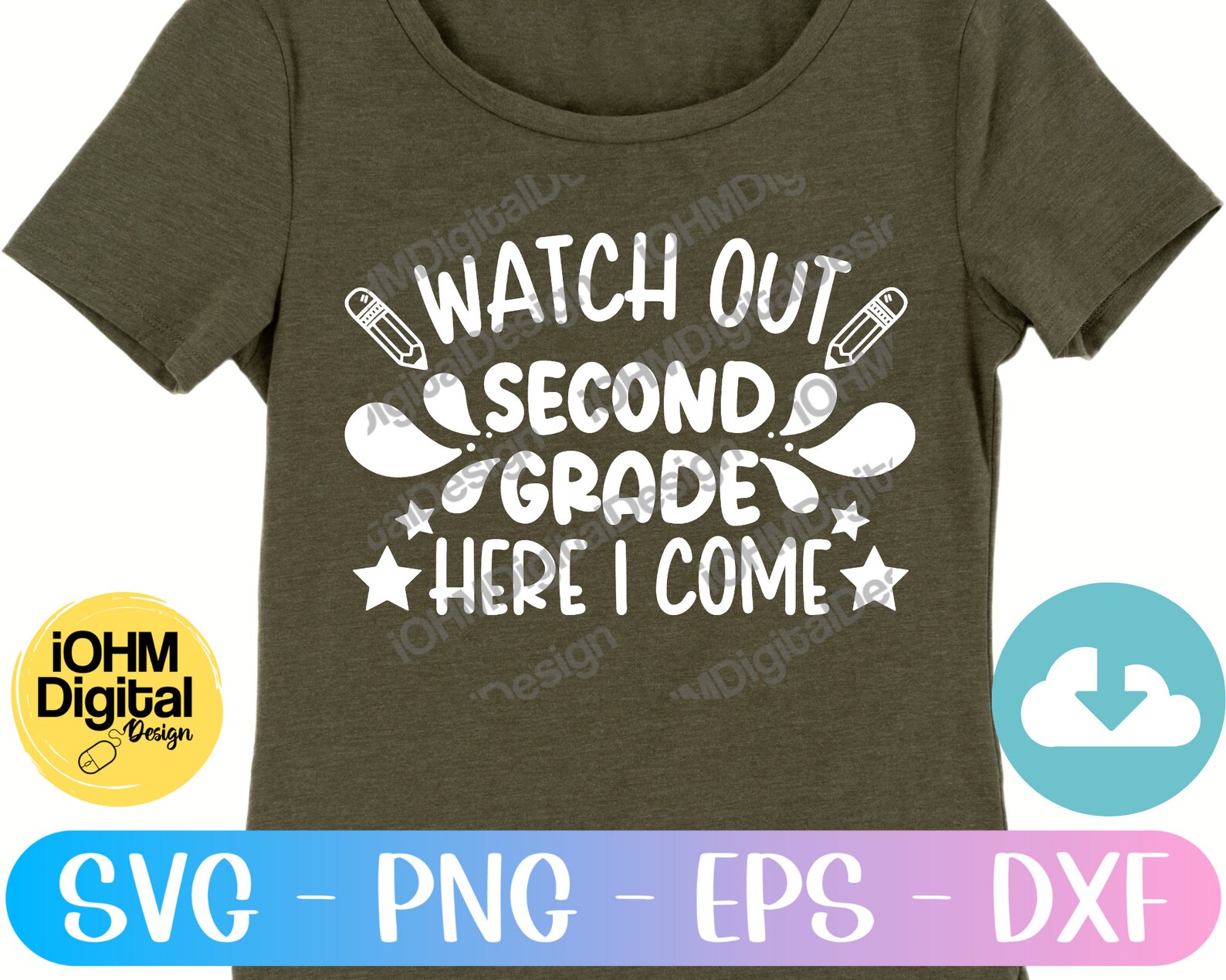 Watch Out Second Grade Here I Come Svg Png Eps Dxf Cut File - Etsy