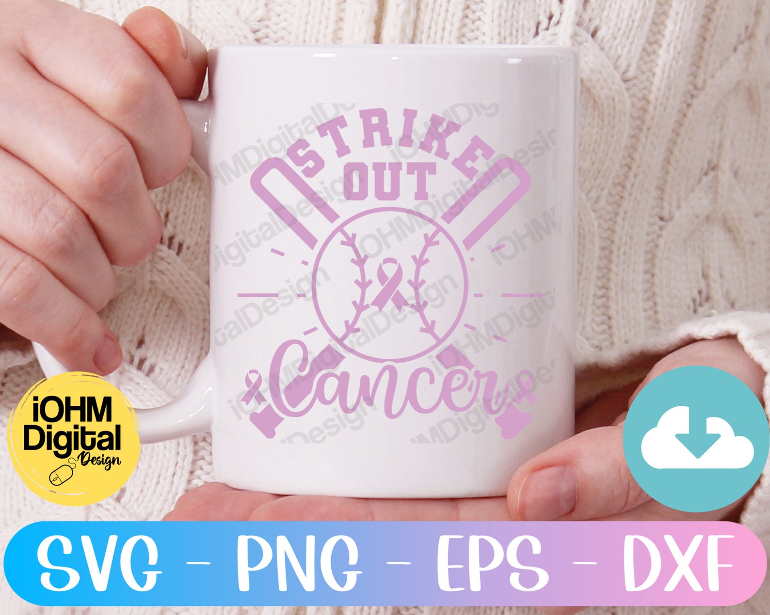 Strike Out Cancer Svg Png Eps Dxf Cut File Cancer Survivor - Etsy