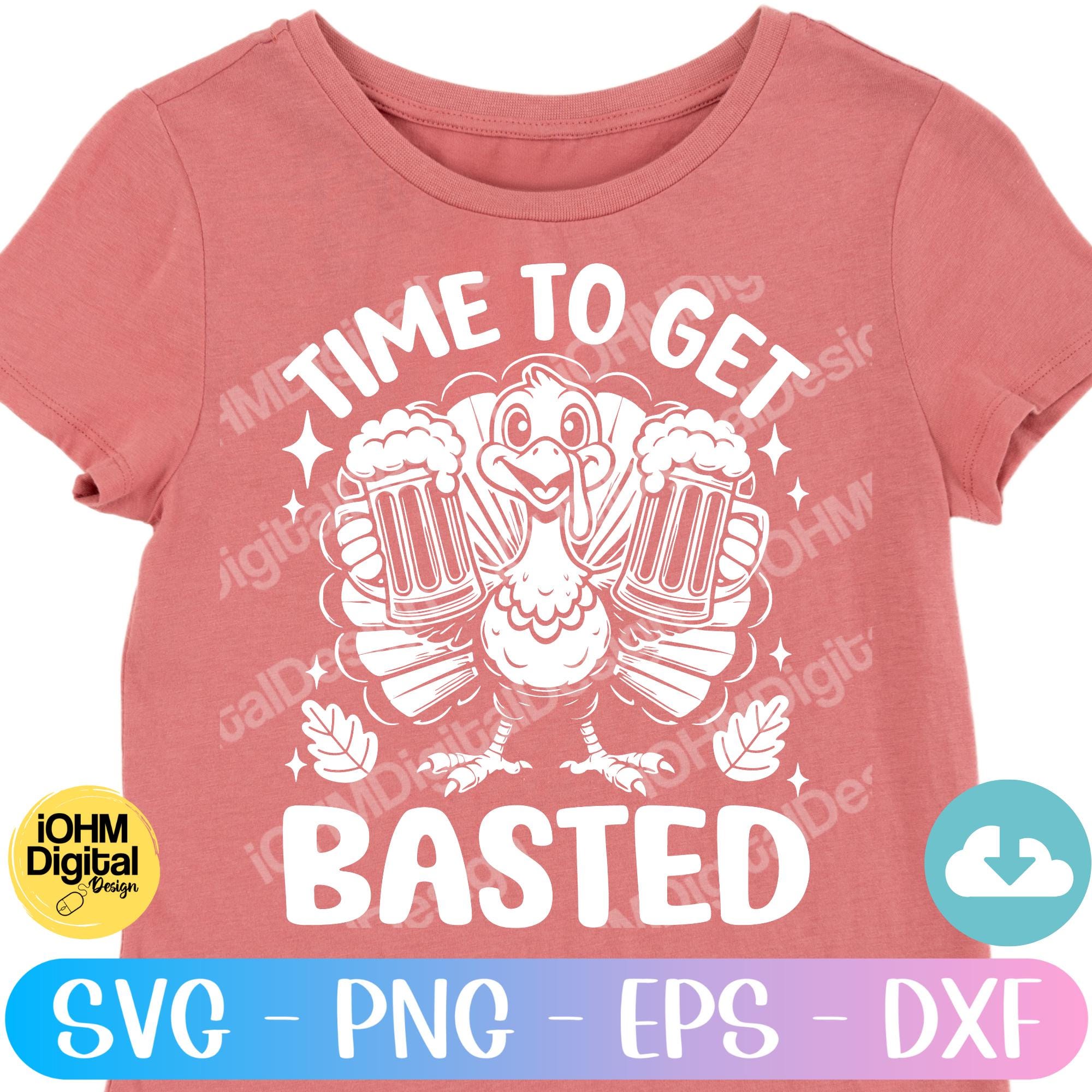 Funny Thanksgiving Turkey Beer SVG | Basted Design (digital Download ...