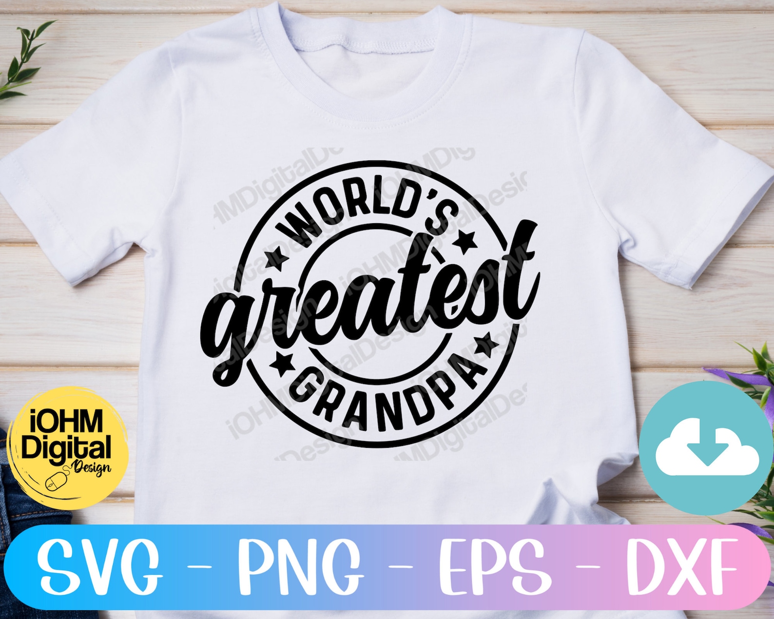 World's Greatest Grandpa Svg Png Eps Dxf Cut File Funny | Etsy