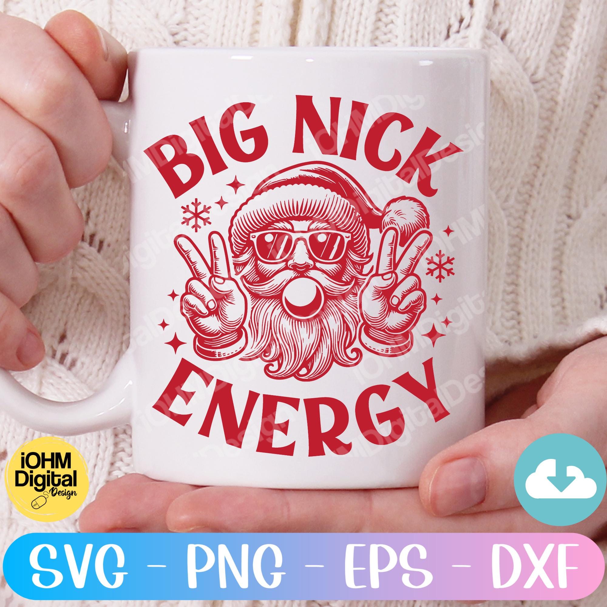 Big Nick Energy Santa SVG: Funny Christmas Cut File (digital Download ...