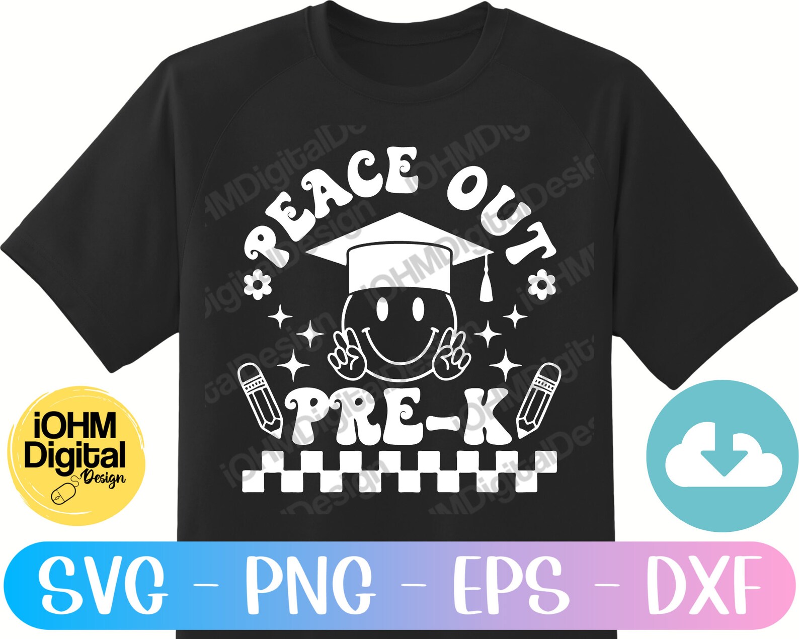 Peace Out Pre-k Svg Png Eps Dxf Cut File Graduation Shirt Svg Peace Out ...