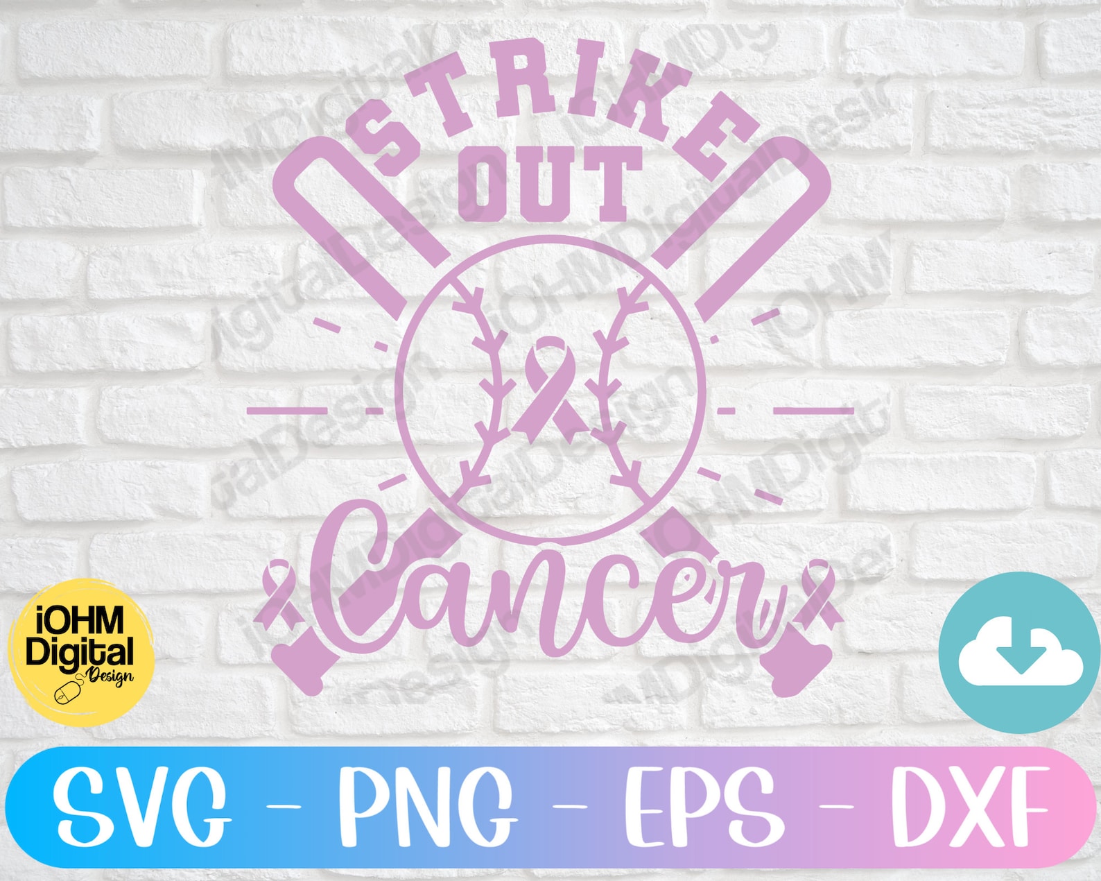 Strike Out Cancer Svg Png Eps Dxf Cut File Cancer Survivor - Etsy