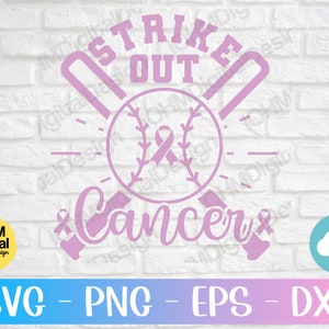 Strike Out Cancer Svg Png Eps Dxf Cut File | Cancer Survivor | Cancer ...