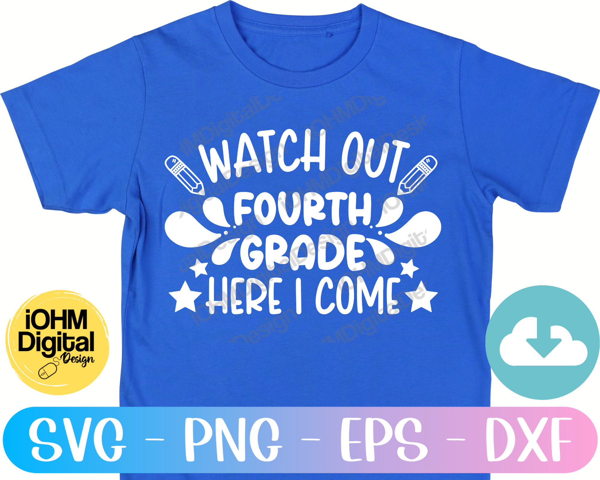 Fourth Grade SVG: Back to School Cut File (digital Download) - Etsy