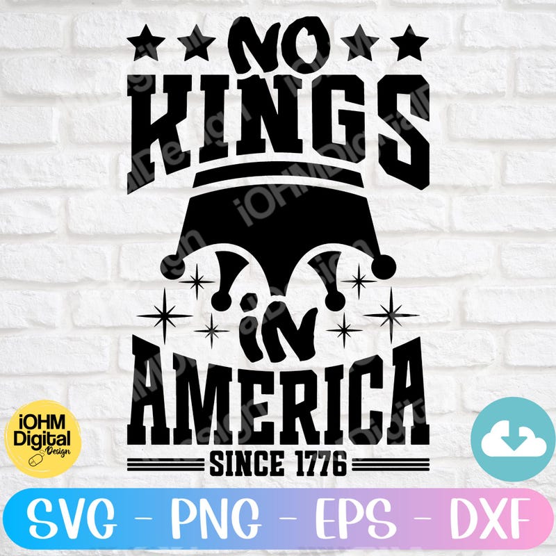 No Kings Svg Files - Etsy