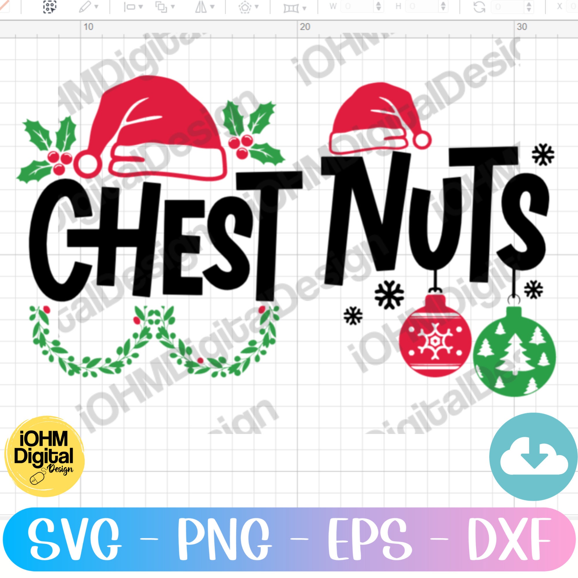 Chest Nuts Christmas SVG: Funny Couple Shirts Design (digital Download ...