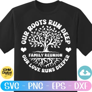 Family Reunion SVG| Our Roots Run Deep Our Love Runs Deeper Svg Png Eps Dxf Cut File| Family ...
