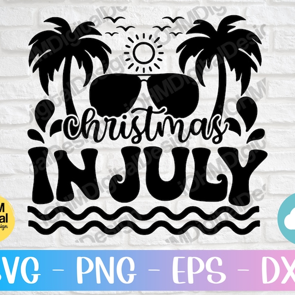 Beach Christmas Svg - Etsy