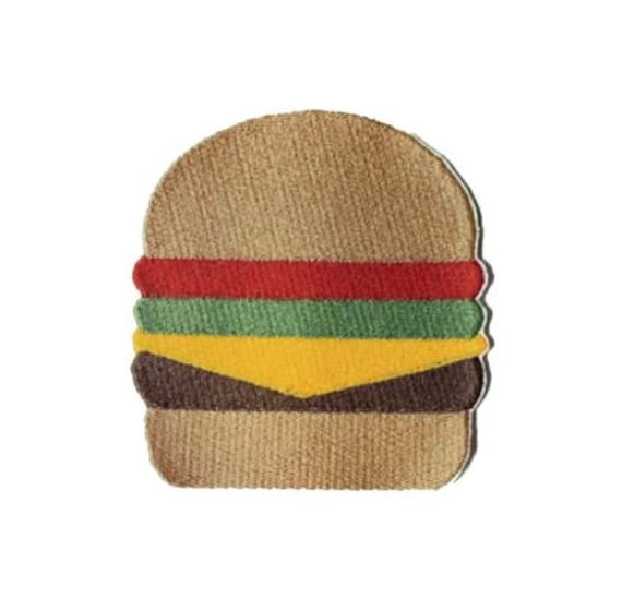 Cheese Burger Meal Hamburger Patch for Garments Tote Bag | Etsy
