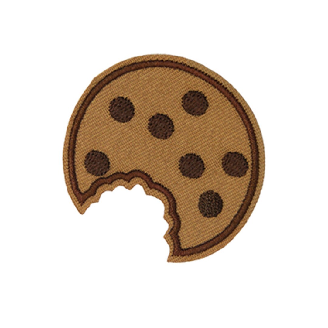 Bitten Chocolate Chip Cookie Patch for Garments Tote Bag Accessories ...