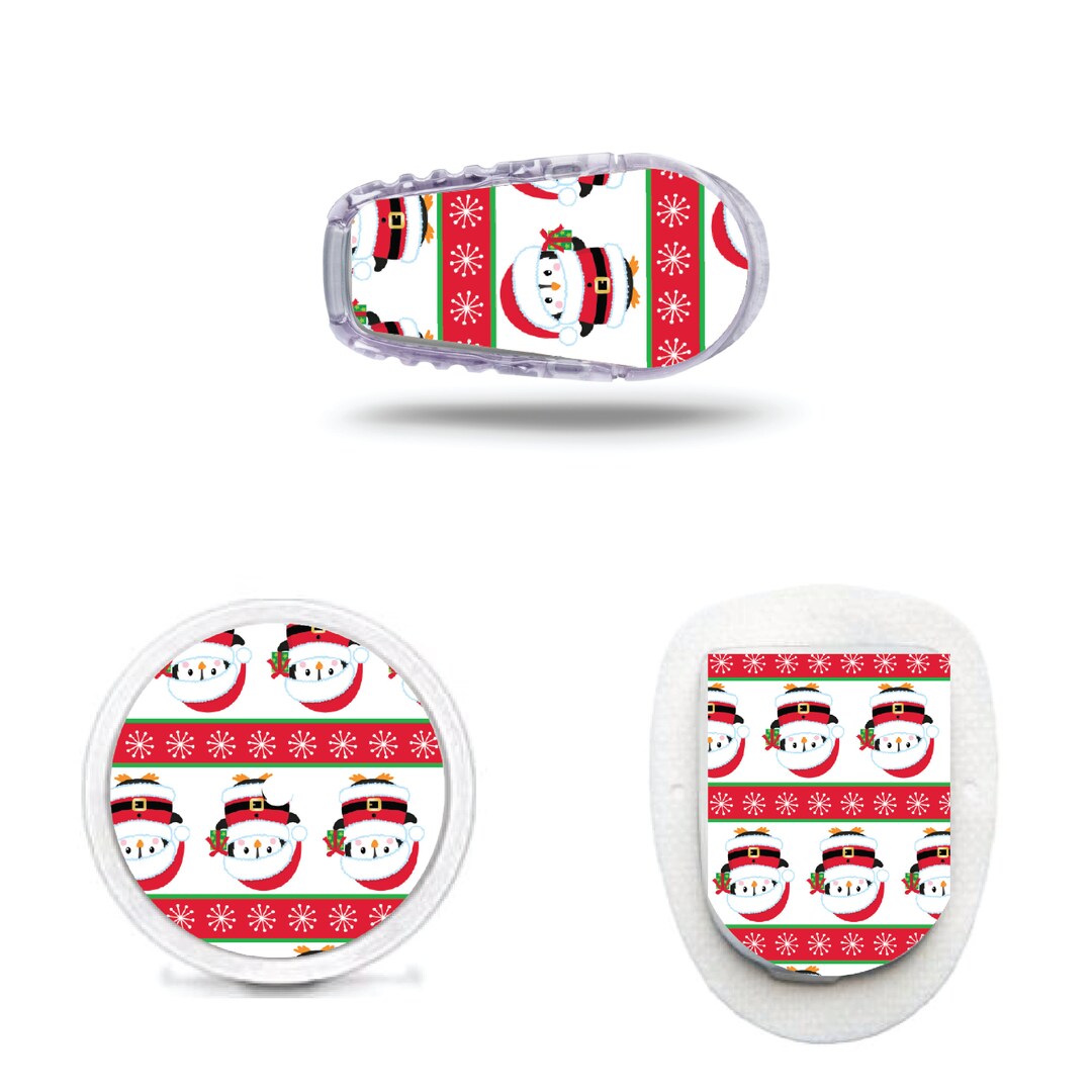 Stickers tatouages de Noël Père Noël pour Freestyle LIbre, Dexcom ...