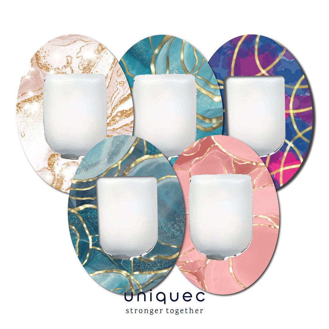 Omnipod Patch Marble Foil Set of 5 Bundle Collection Patch Sticker ...