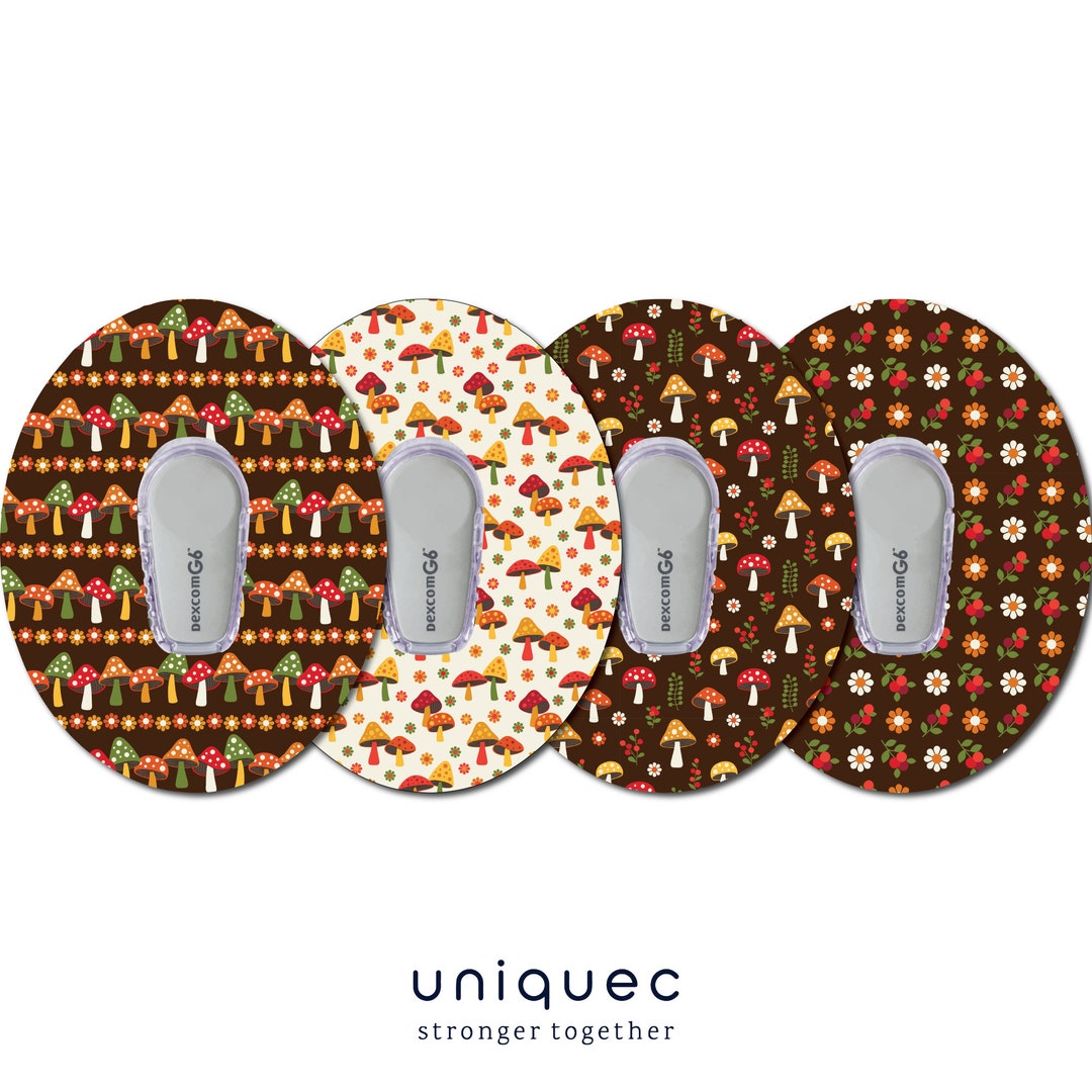 Dexcom Patch G6 Mushroom Cottage Core Set of 4 Bundle Collection Dexcom ...