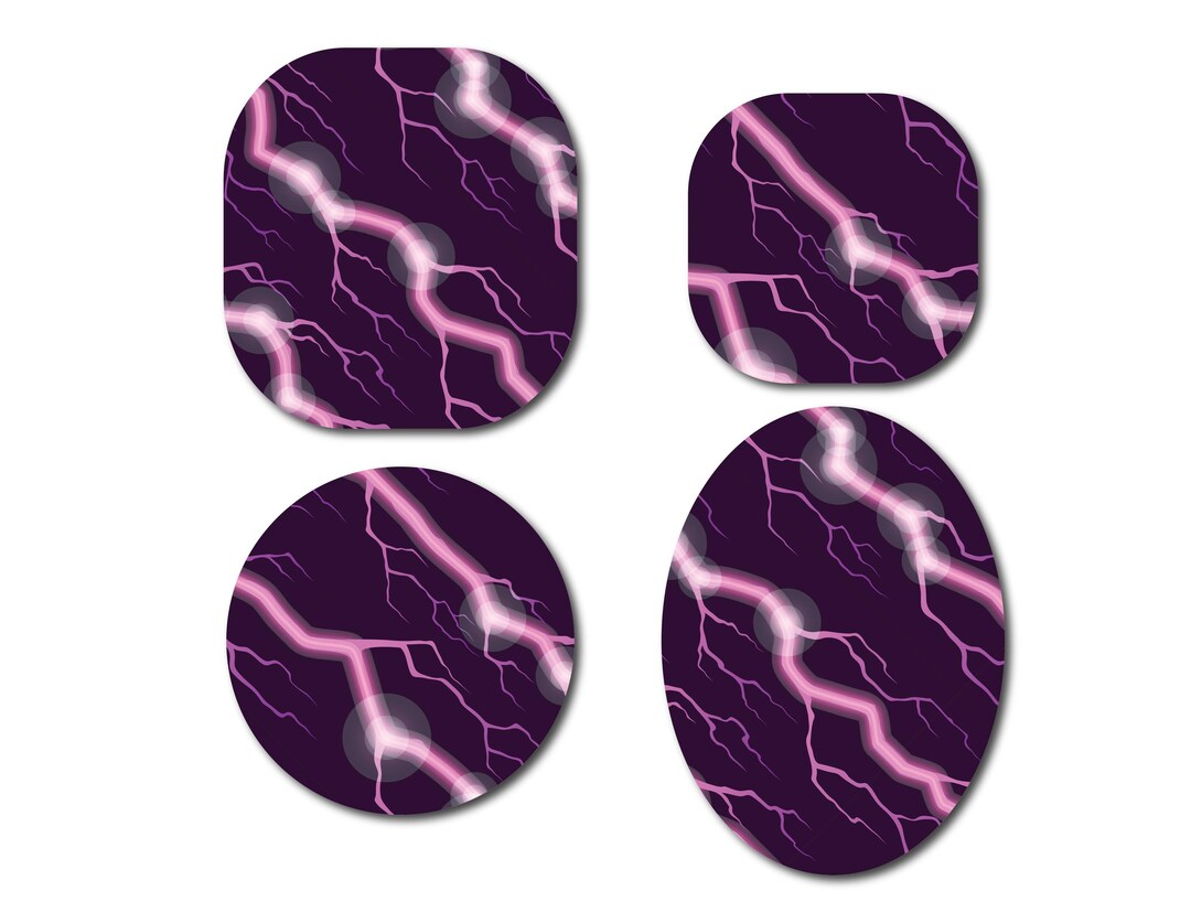 Lightening Pink Continuous Glucose Monitor (CGM) Decorative Over Patch ...