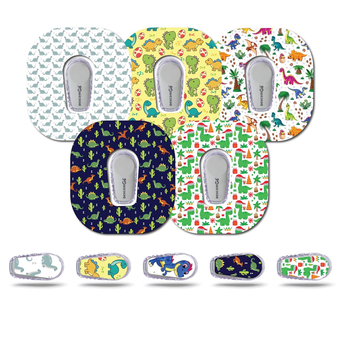 Dinosaur Collection Patch & Sticker Bundle Dexcom G6 Set of 5 Patch ...