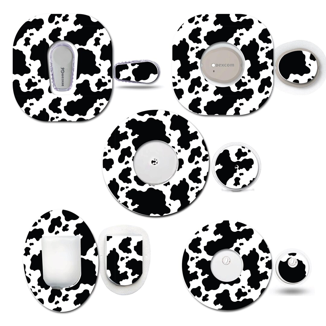 Cow Print Continuous Glucose Monitor (CGM) Decorative Over Patch and ...